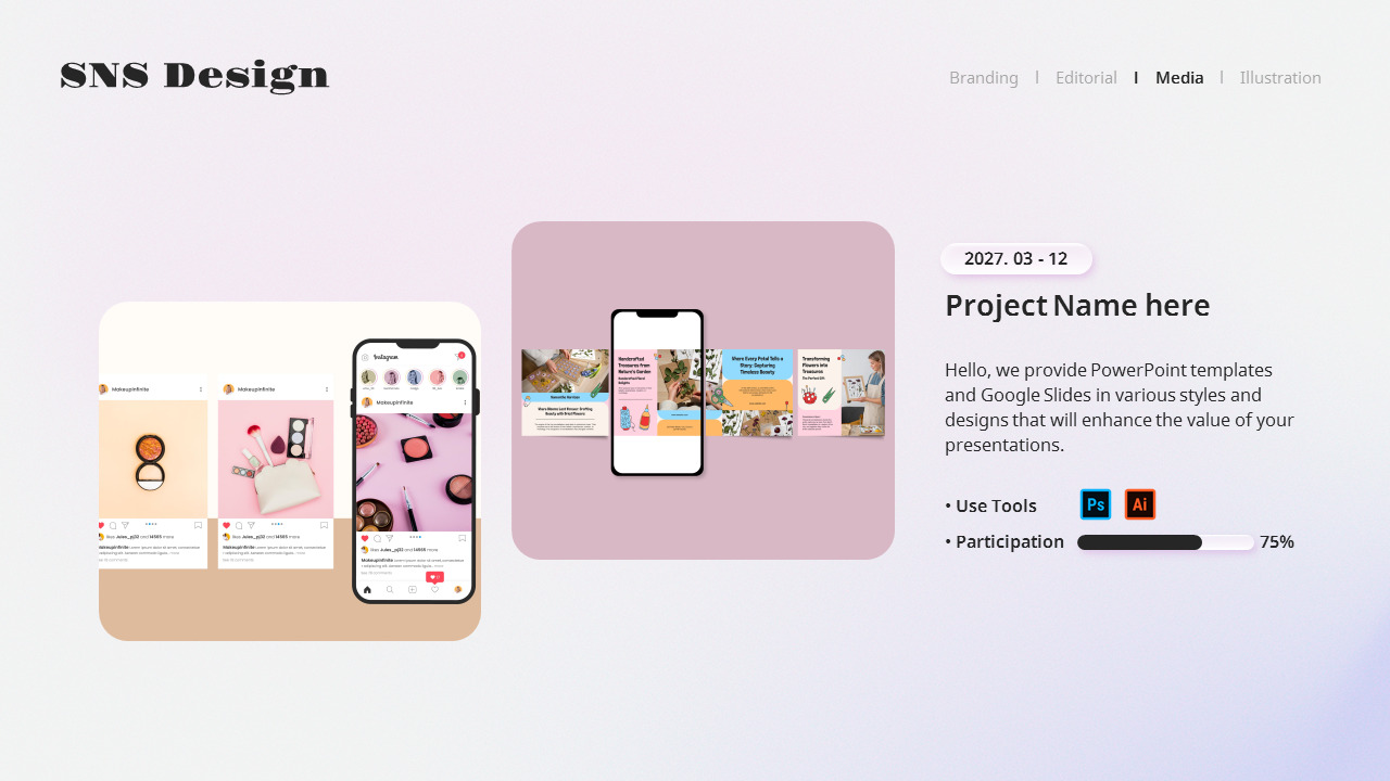 Graphic Design Portfolio startup pitch