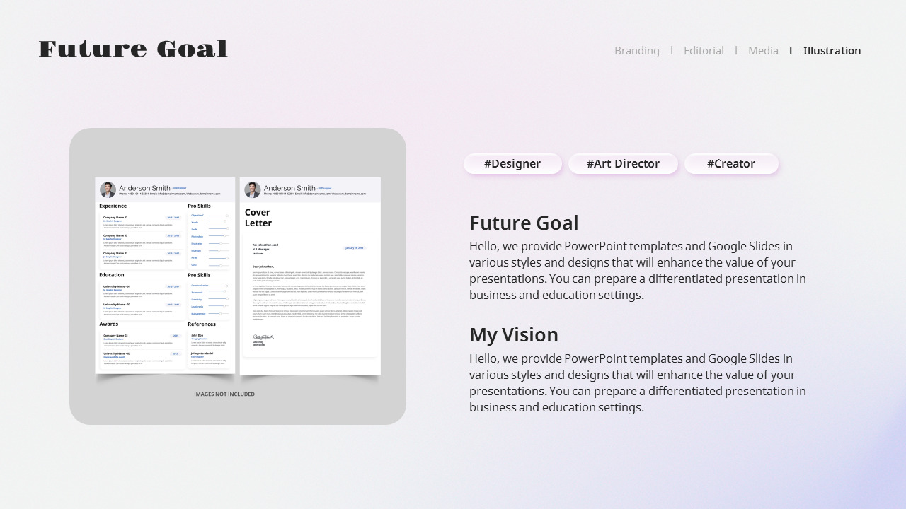 Graphic Design Portfolio startup pitch