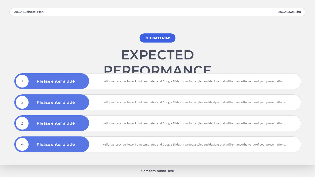 2050 Winning Business Plan PPT Theme