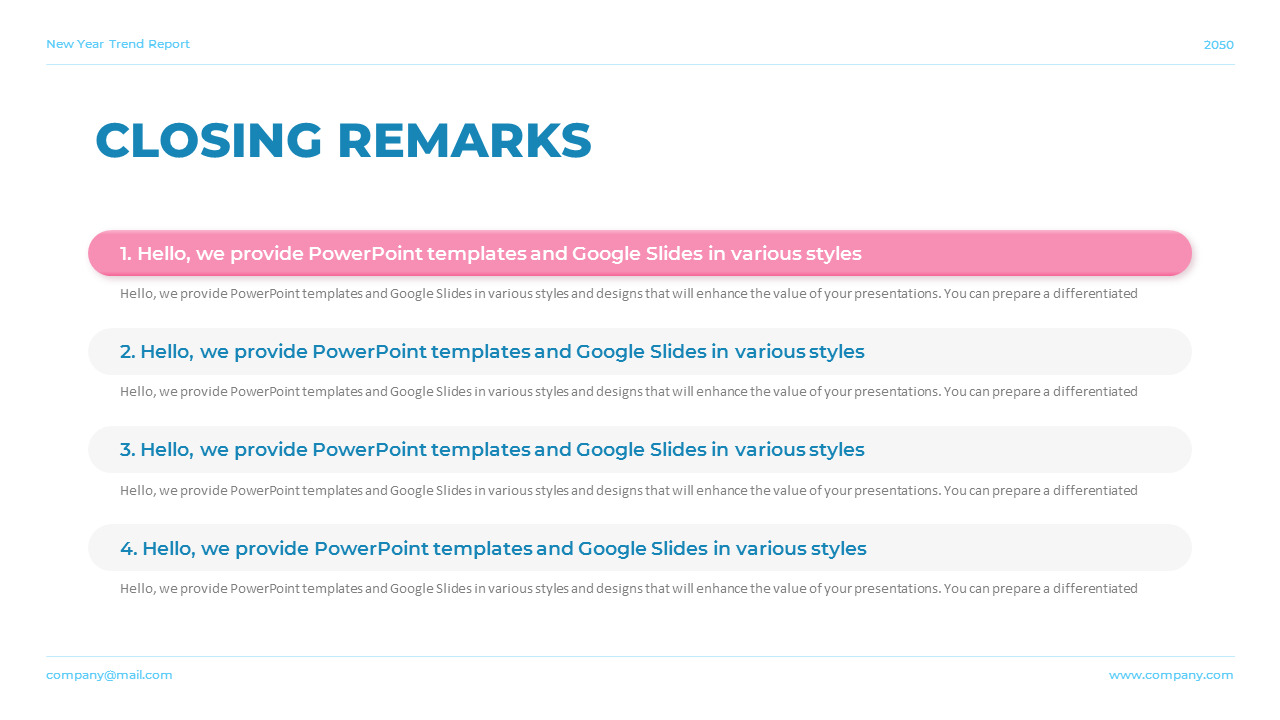 New Year Trend Report Google Slides Templates for Your Next Presentation