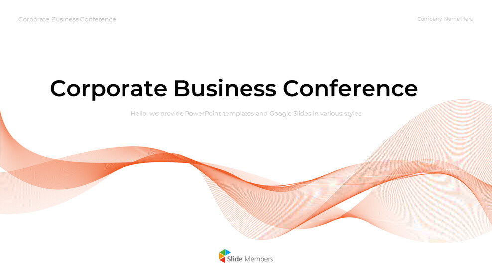 Corporate Business Conference google slides design