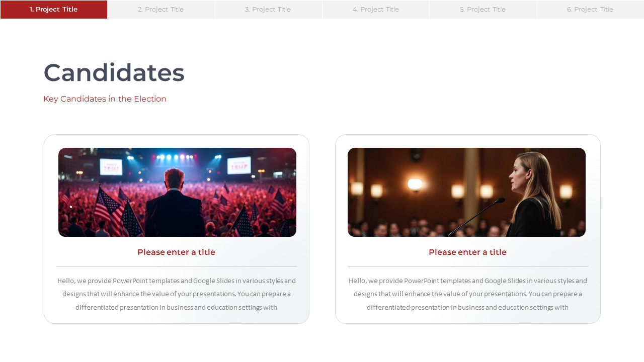 The Re-Inauguration of President Donald Trump powerpoint presentation template