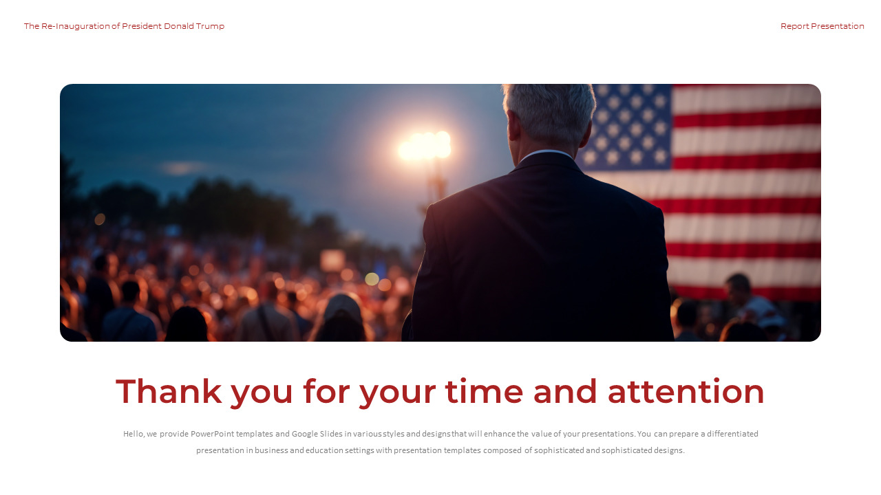 The Re-Inauguration of President Donald Trump powerpoint presentation ...