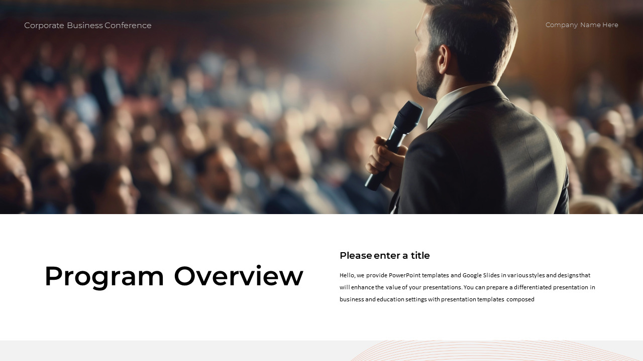 Corporate Business Conference google slides design