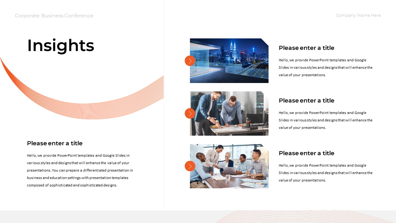 Corporate Business Conference google slides design