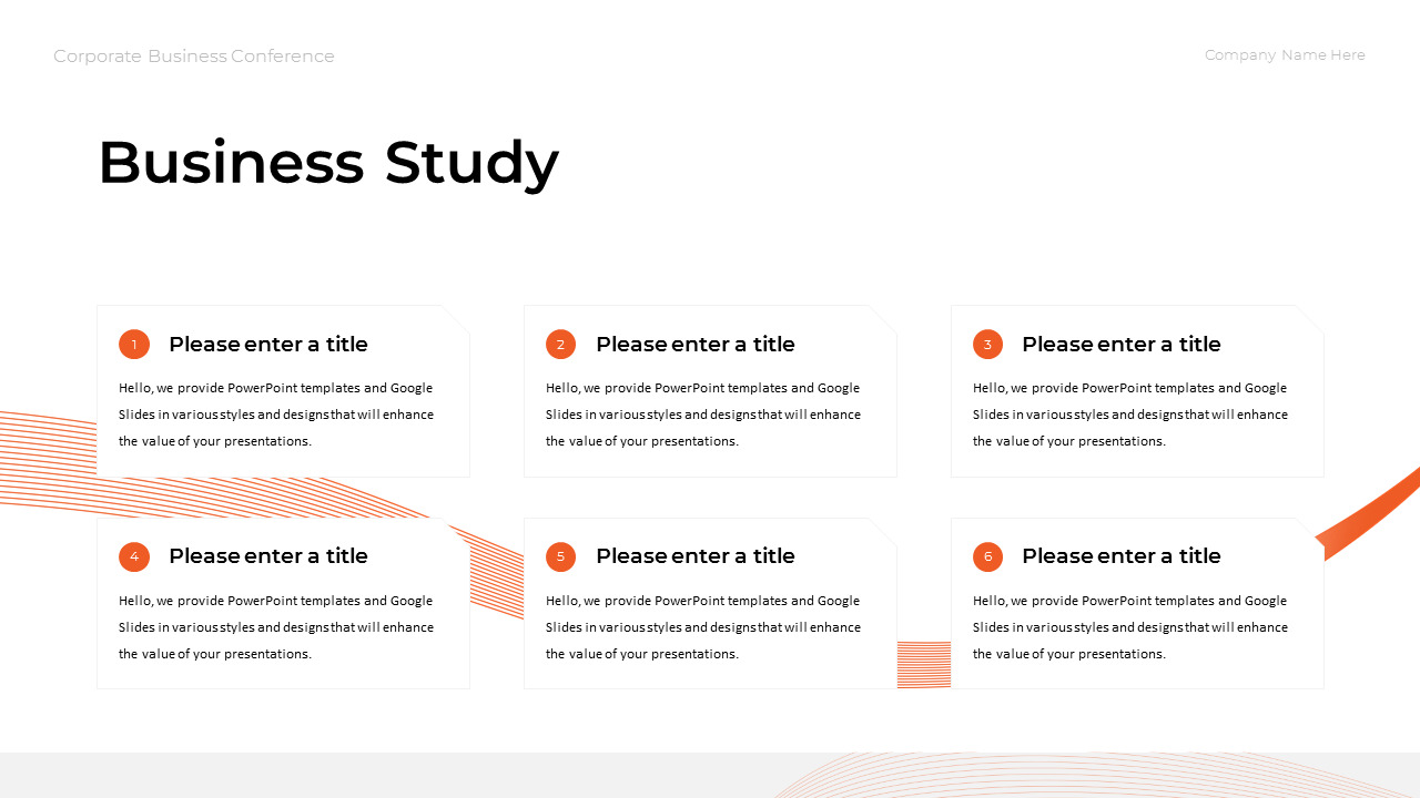 Corporate Business Conference google slides design