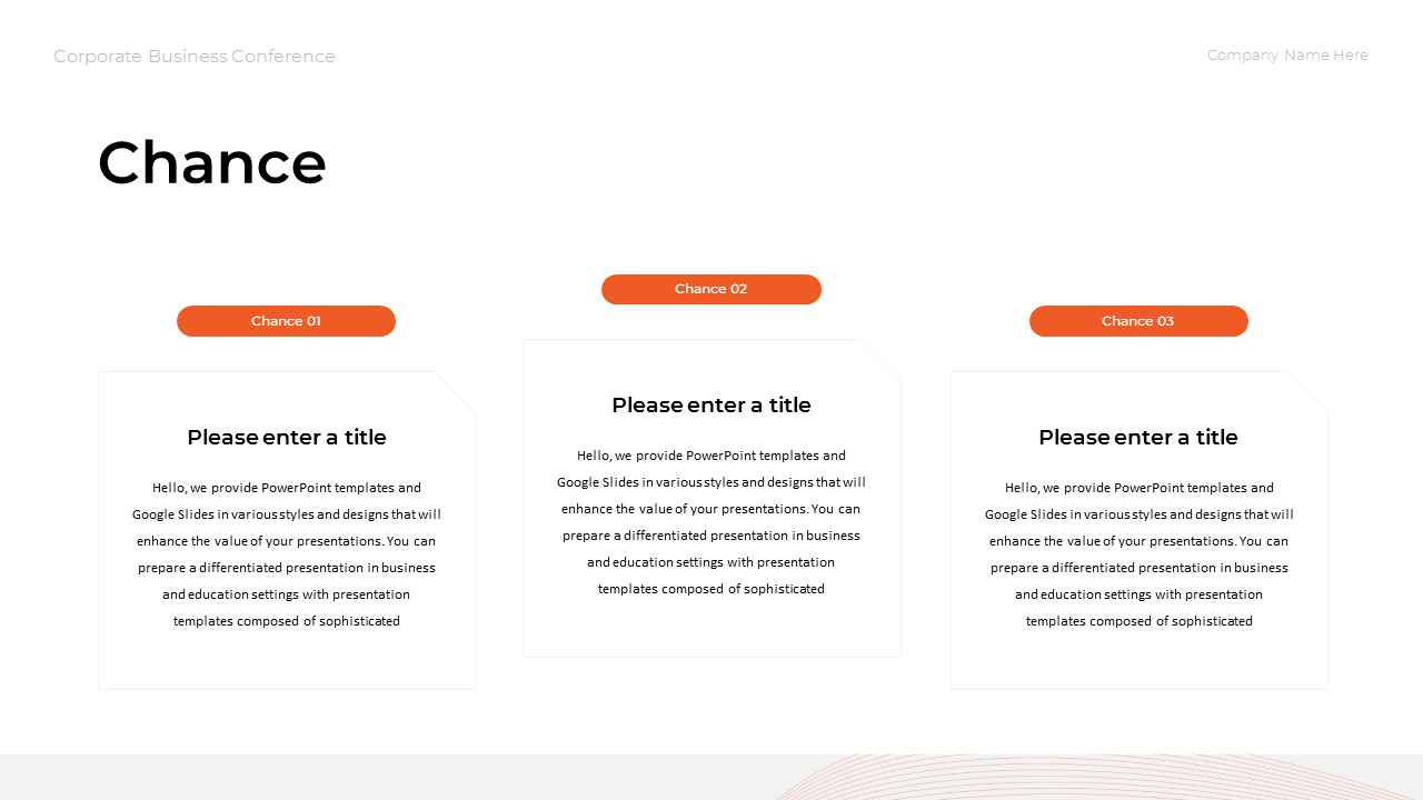 Corporate Business Conference google slides design