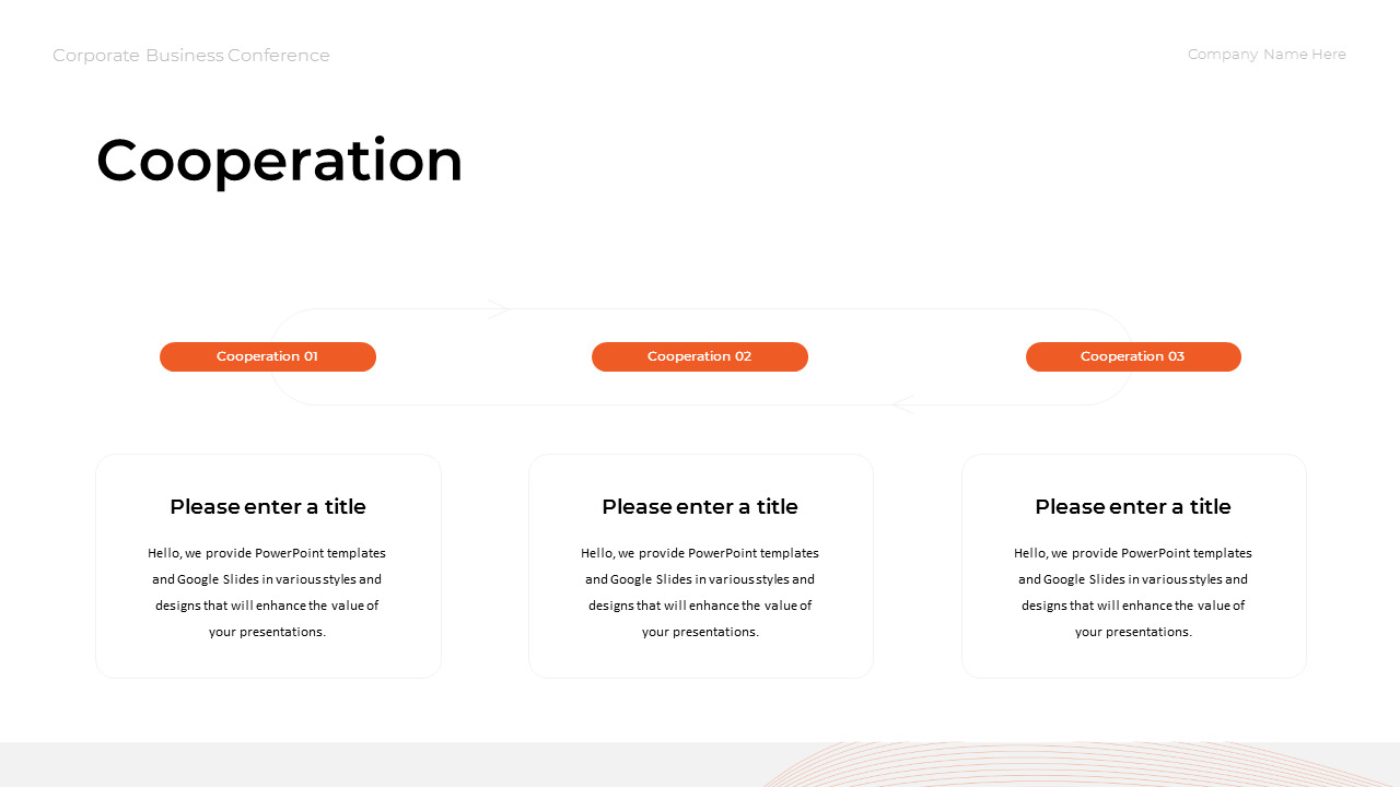 Corporate Business Conference google slides design