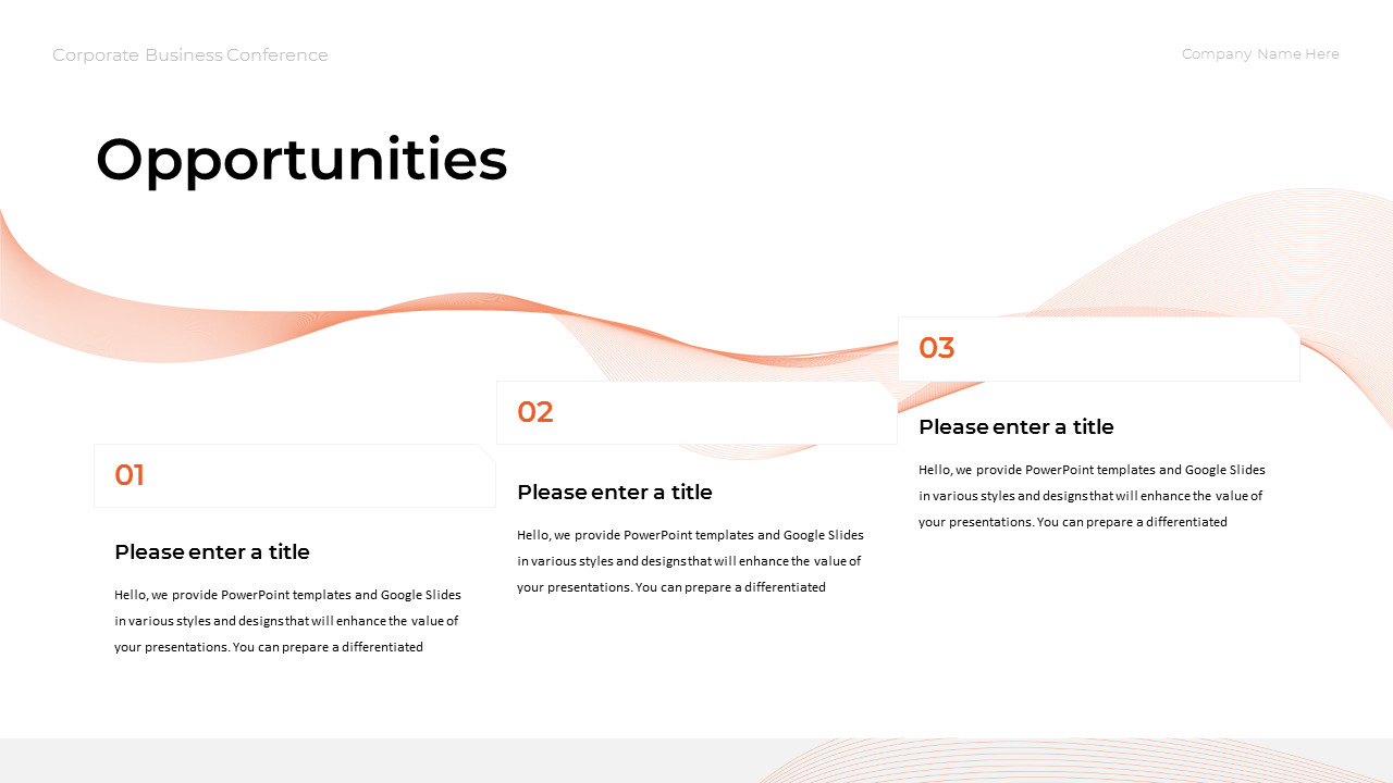 Corporate Business Conference google slides design