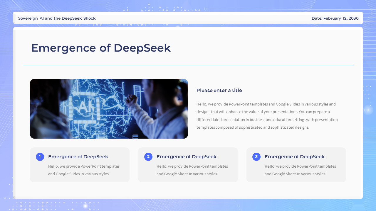 Sovereign AI and the DeepSeek Shock Google Slides Template Diagrams Design