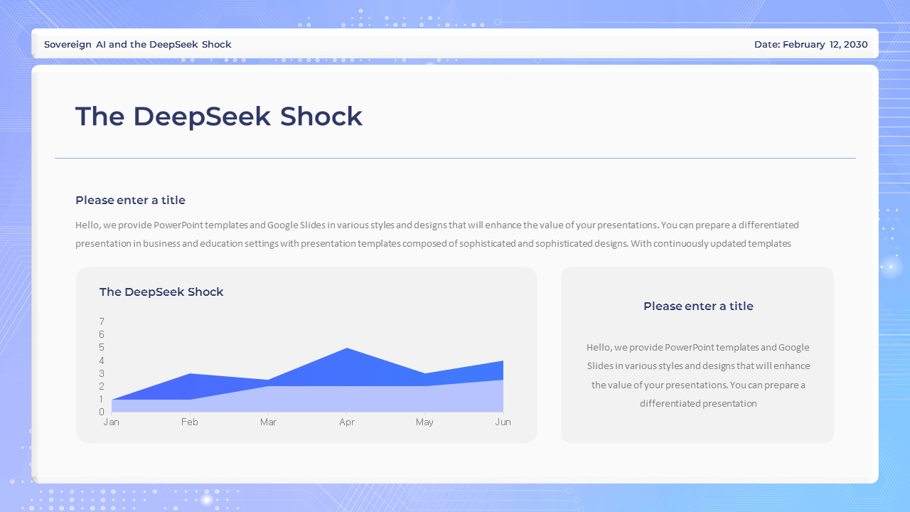 주권 AI와 DeepSeek 충격 Google 슬라이드 템플릿 다이어그램 디자인
