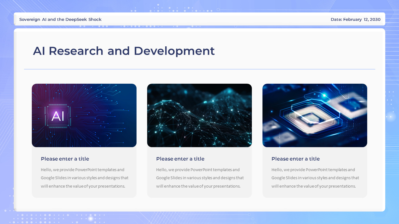 Sovereign AI and the DeepSeek Shock Google Slides Template Diagrams Design