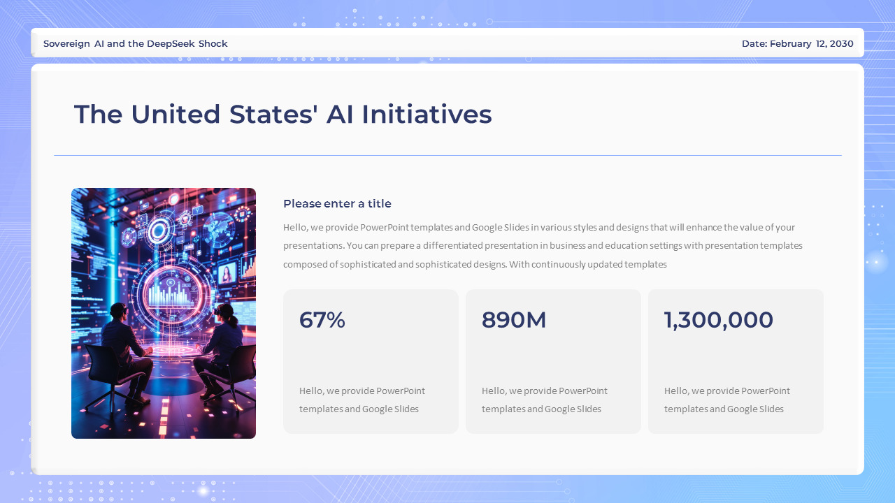 Sovereign AI and the DeepSeek Shock Google Slides Template Diagrams Design