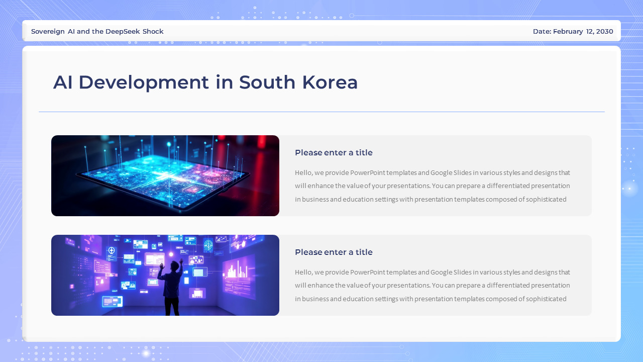 Sovereign AI and the DeepSeek Shock Google Slides Template Diagrams Design