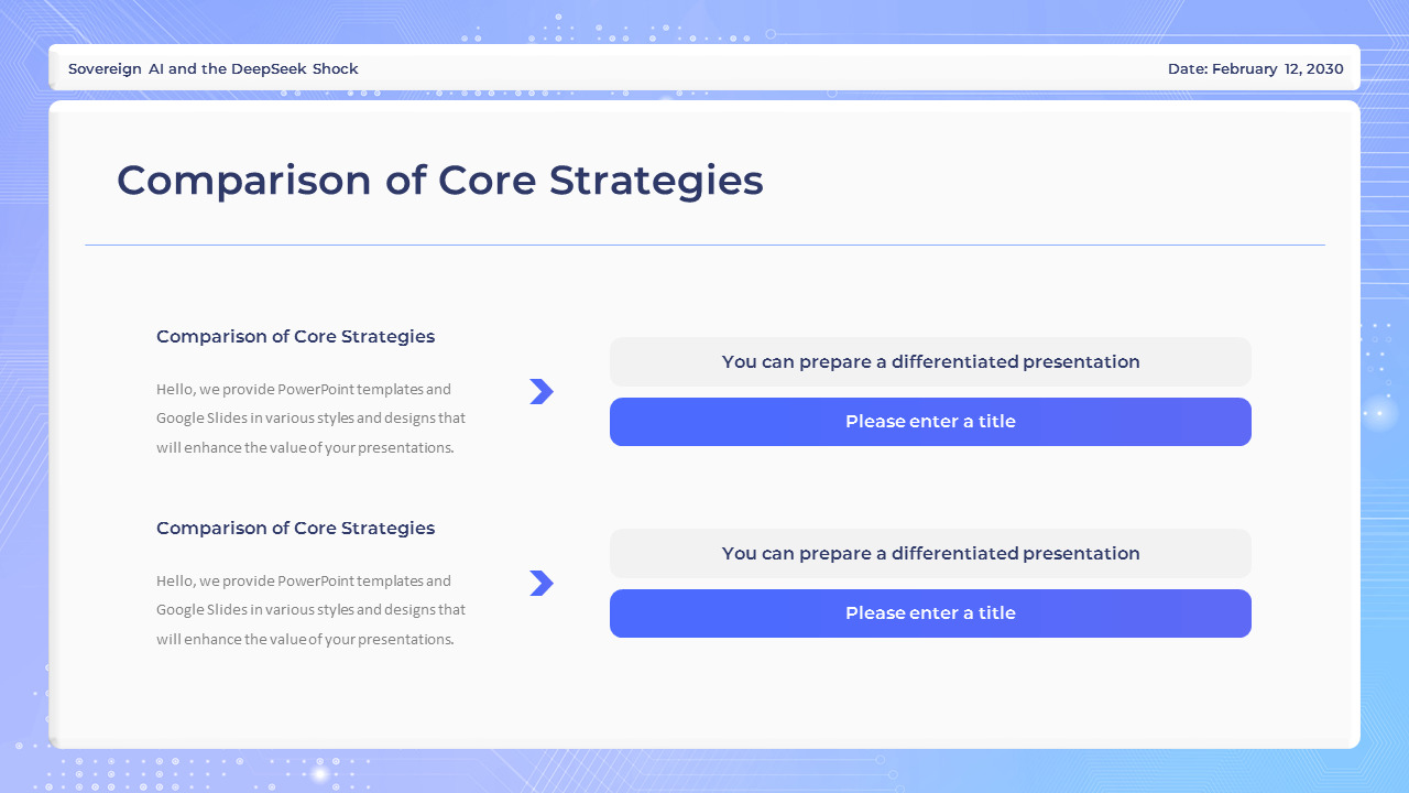 Sovereign AI and the DeepSeek Shock Google Slides Template Diagrams Design