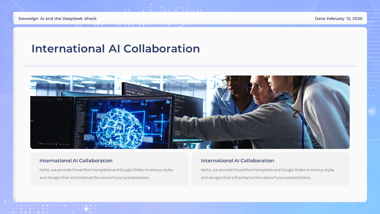 Sovereign AI and the DeepSeek Shock Google Slides Template Diagrams Design