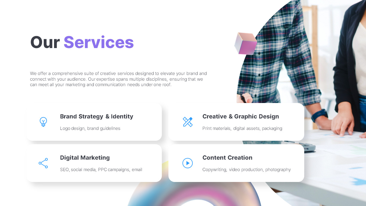 Branding full-service creative agency Theme animated PowerPoint Templates
