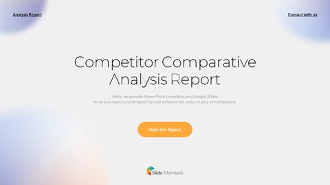 Competitor Comparative Analysis Report design ppt