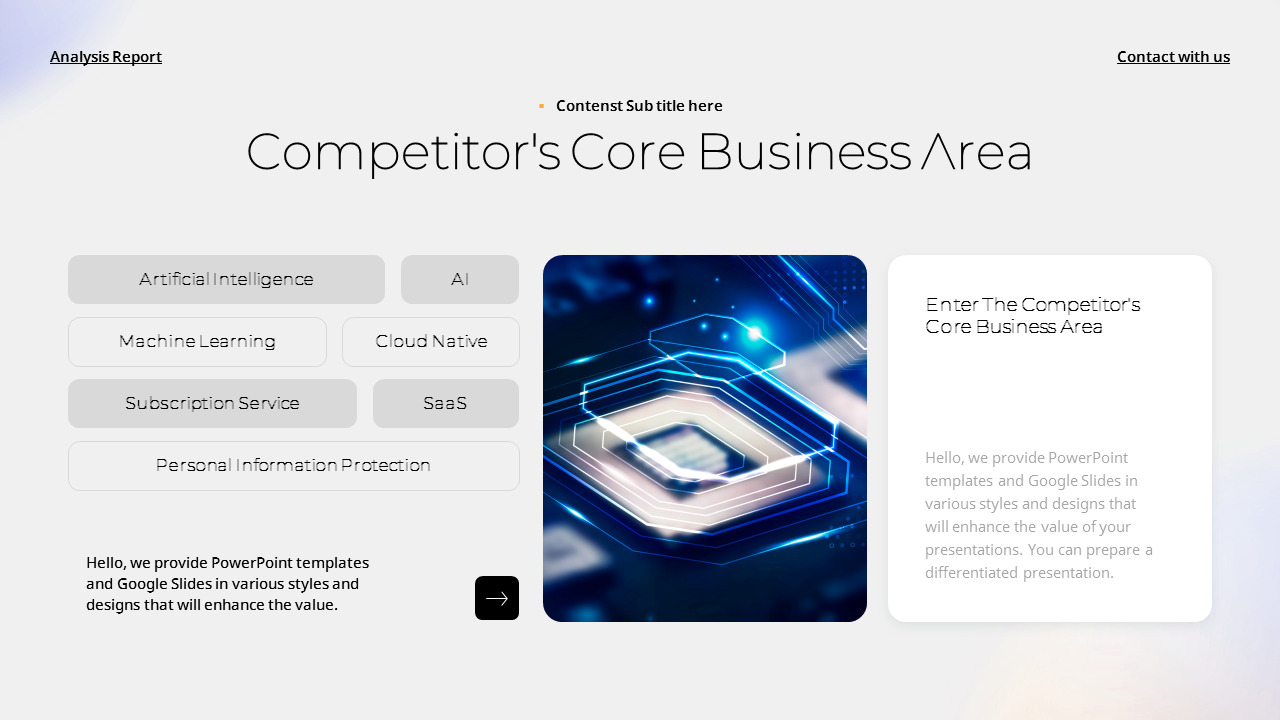 Competitor Comparative Analysis Report design ppt