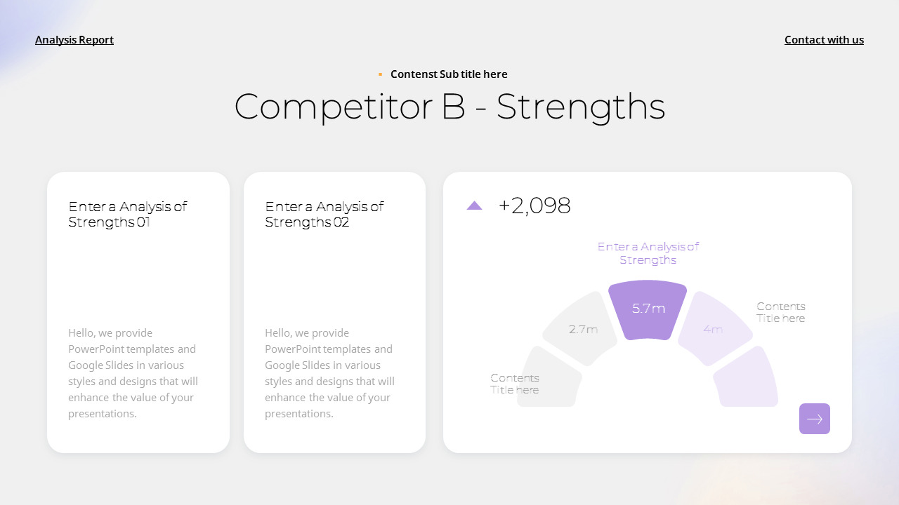 Competitor Comparative Analysis Report design ppt