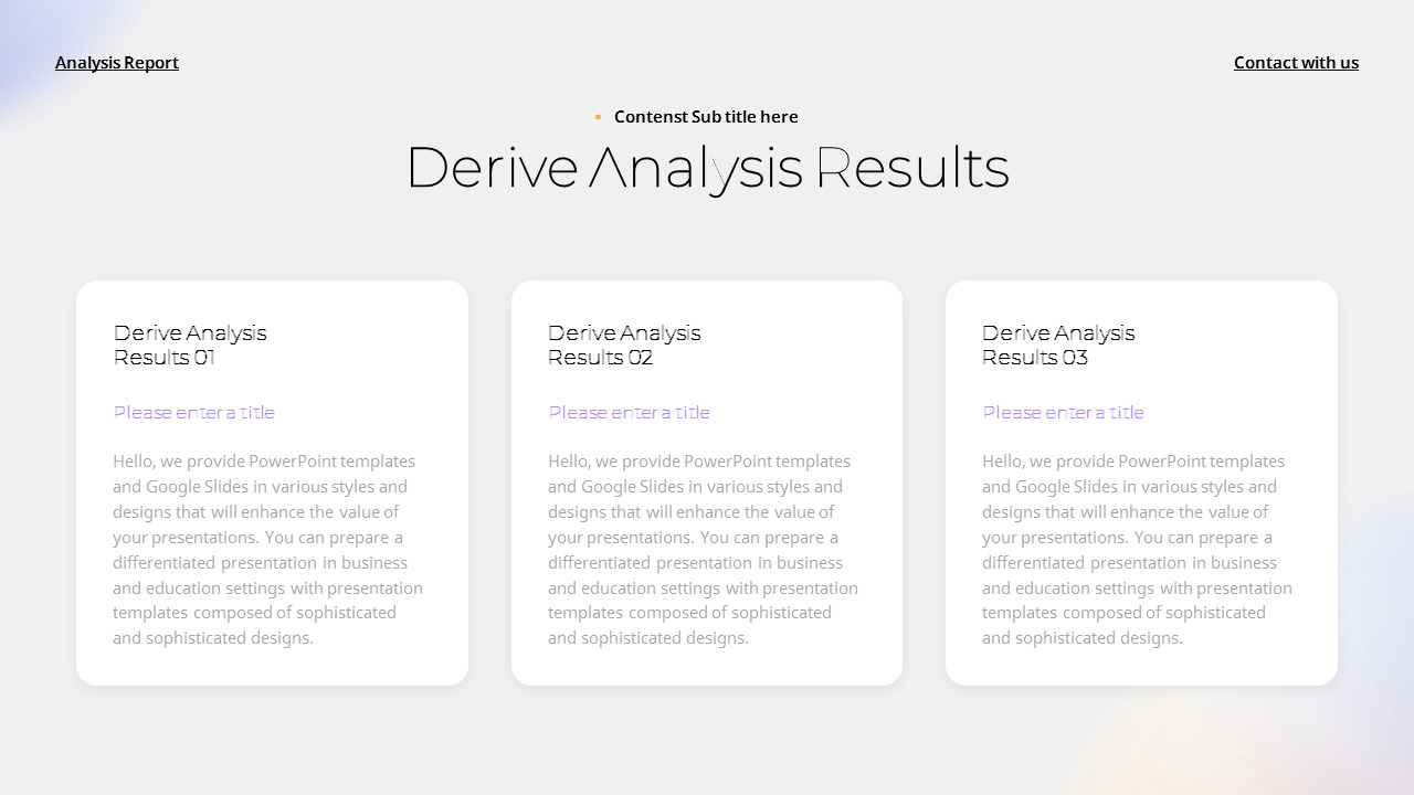 Competitor Comparative Analysis Report design ppt