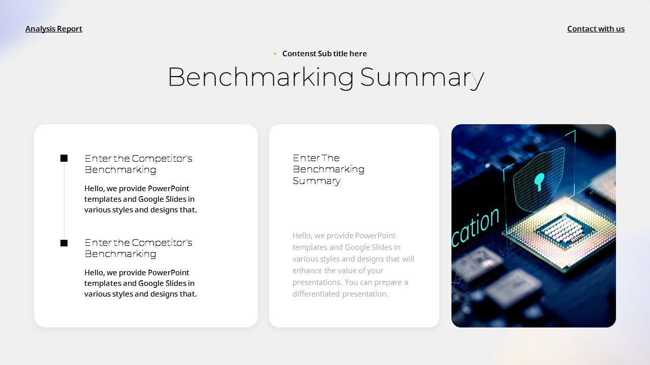 Competitor Comparative Analysis Report design ppt
