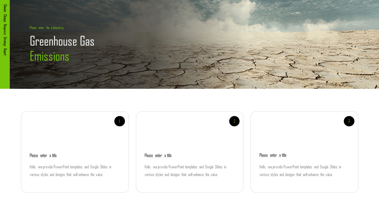 气候变化应对战略 简单的幻灯片模板