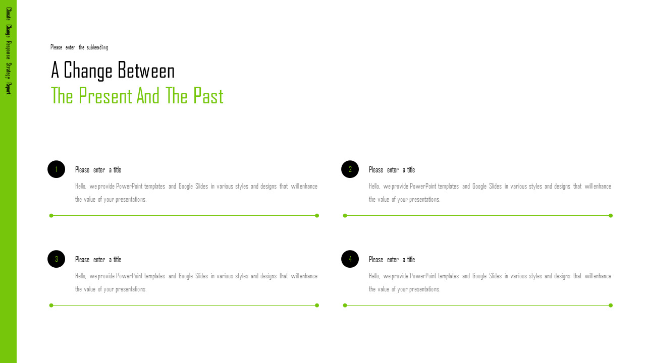 기후 변화 대응 전략 Google 프레젠테이션 템플릿