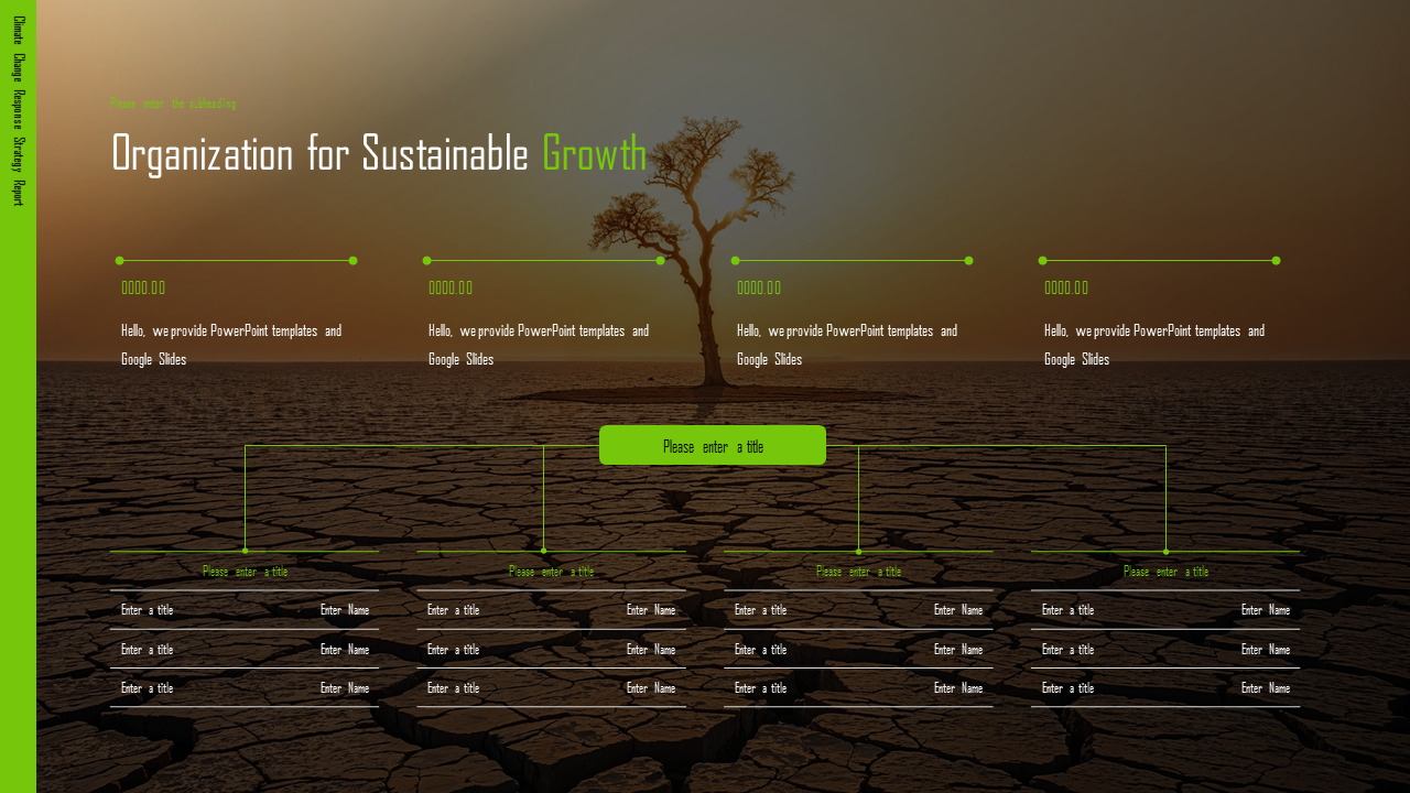 气候变化应对战略 简单的幻灯片模板