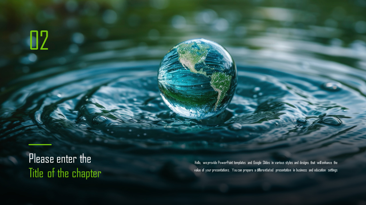 气候变化应对战略 简单的幻灯片模板