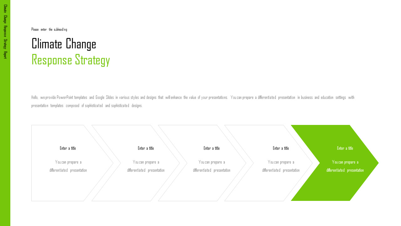 气候变化应对战略 简单的幻灯片模板