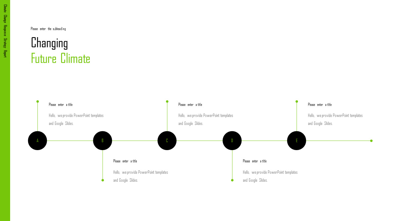 气候变化应对战略 简单的幻灯片模板