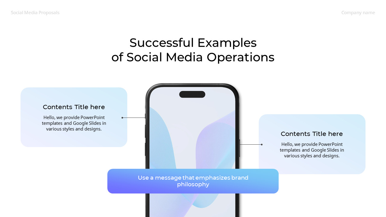 Social media Operations Proposals project presentation template