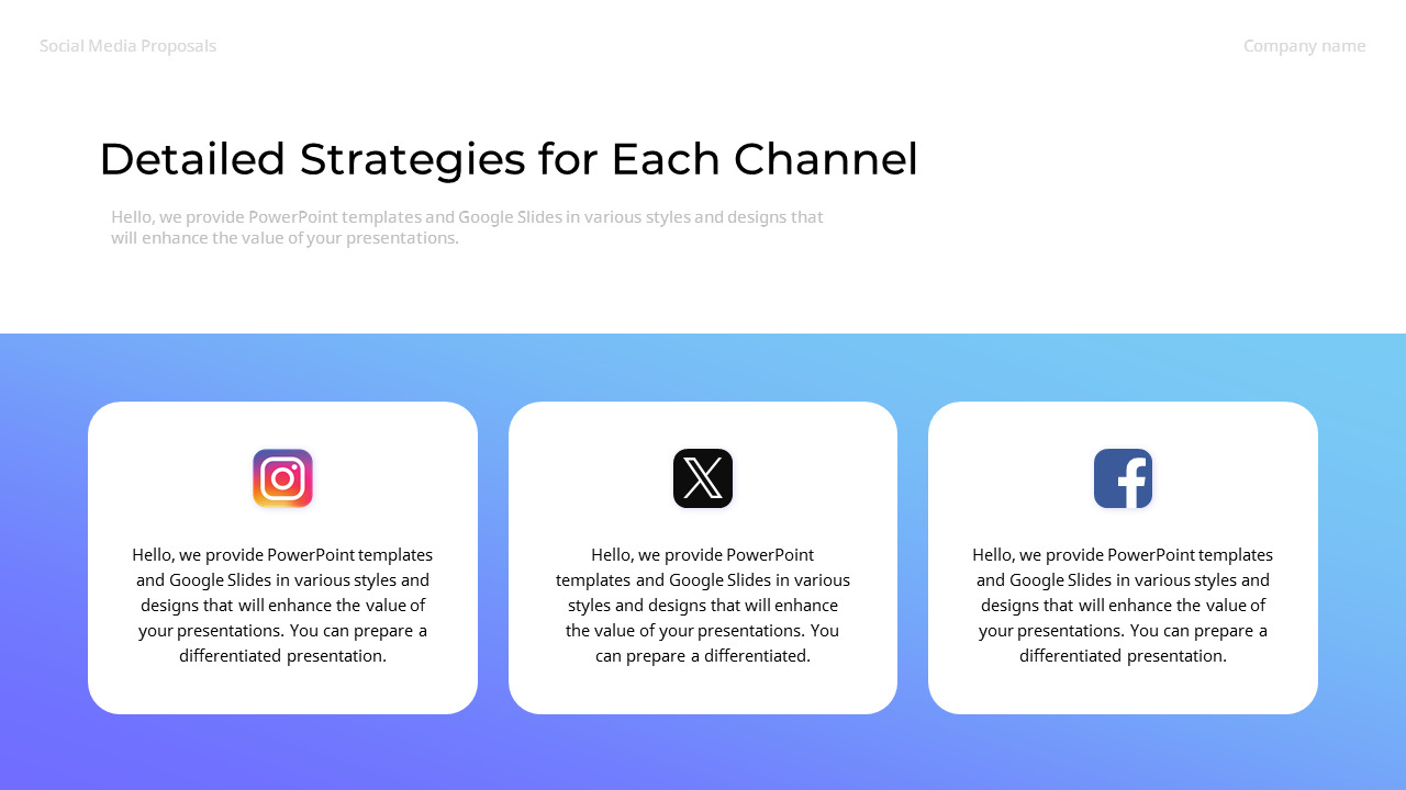 Social media Operations Proposals project presentation template