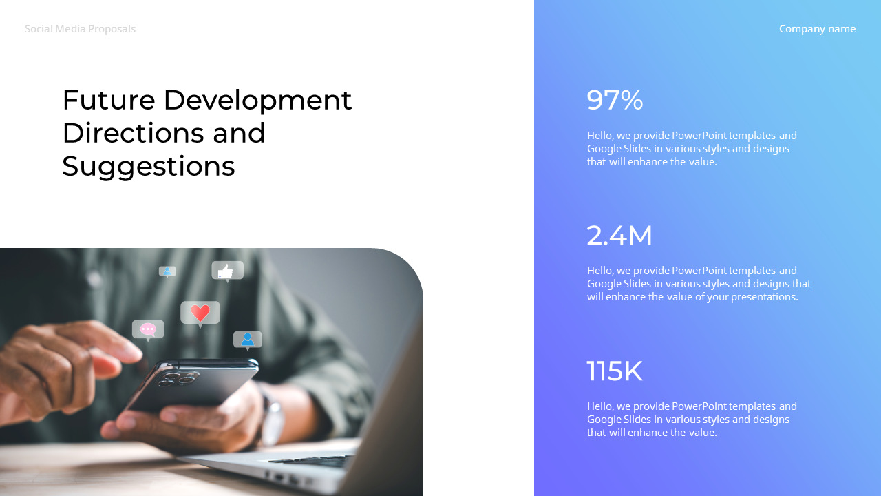 Social media Operations Proposals project presentation template