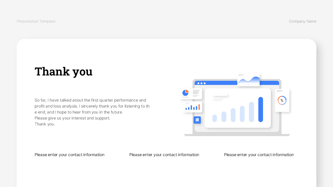 1st Quarter Performance Analysis Report Google Slides Template Design