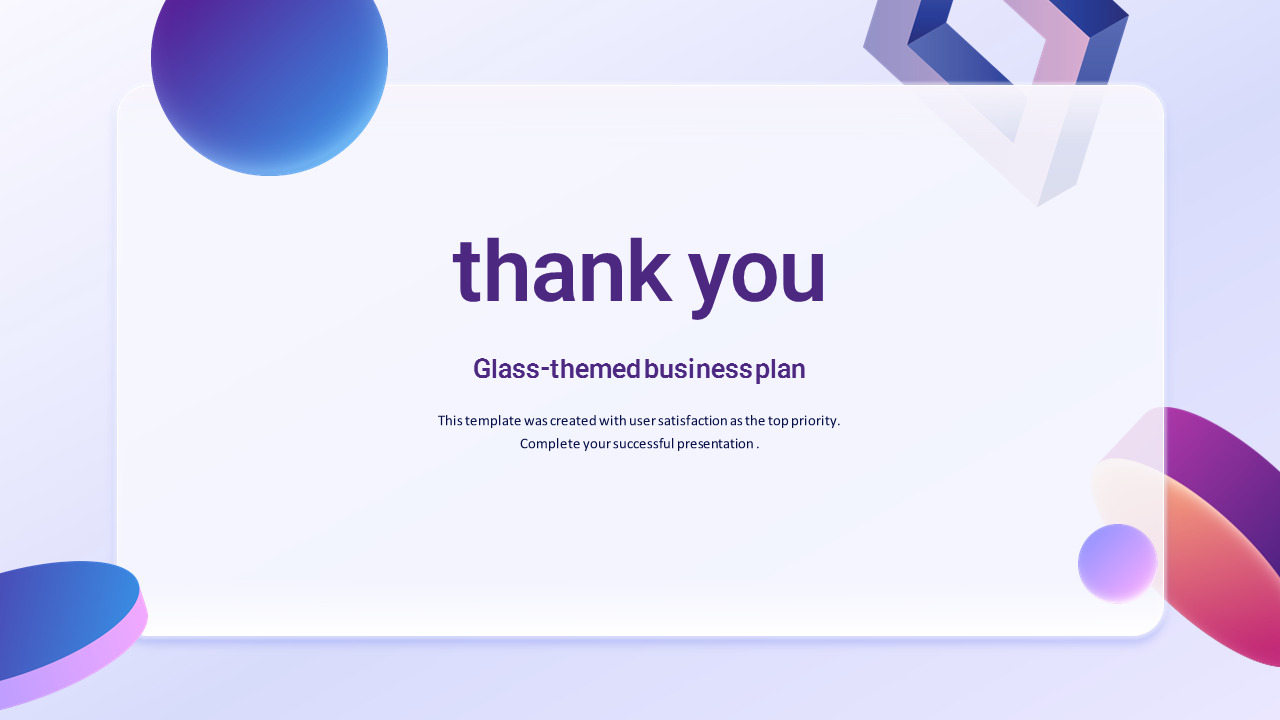 Glass Theme Business Plan google slides theme