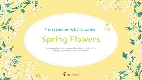 Welcome Spring Flowers presentation slide|Lifestyle|Google