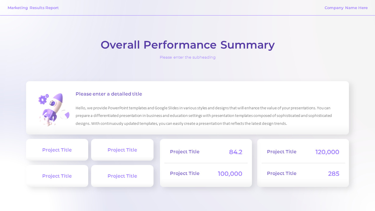 Comprehensive Marketing Report Business plan PPT