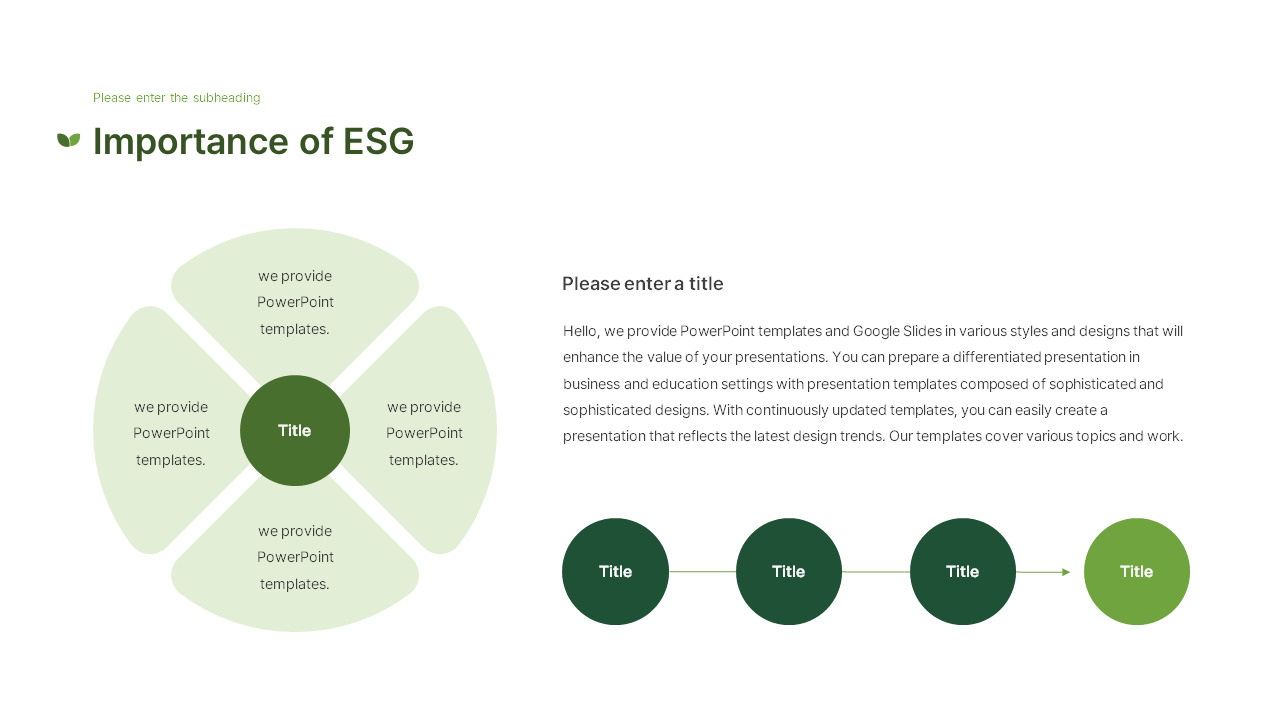 ESG Management Strategy google slides powerpoint