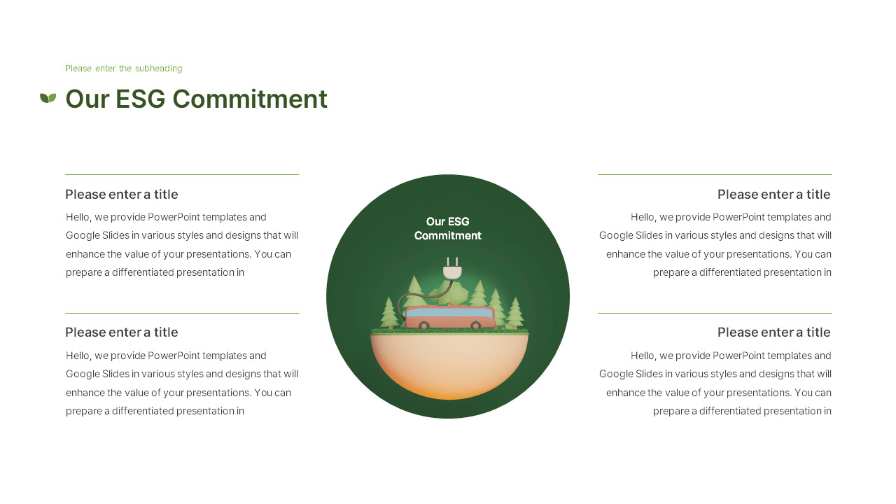 ESG Management Strategy PPT Background Images