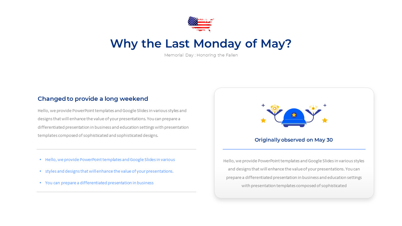 Memorial Day Honoring the Fallen Google Slides Templates for Your Next ...