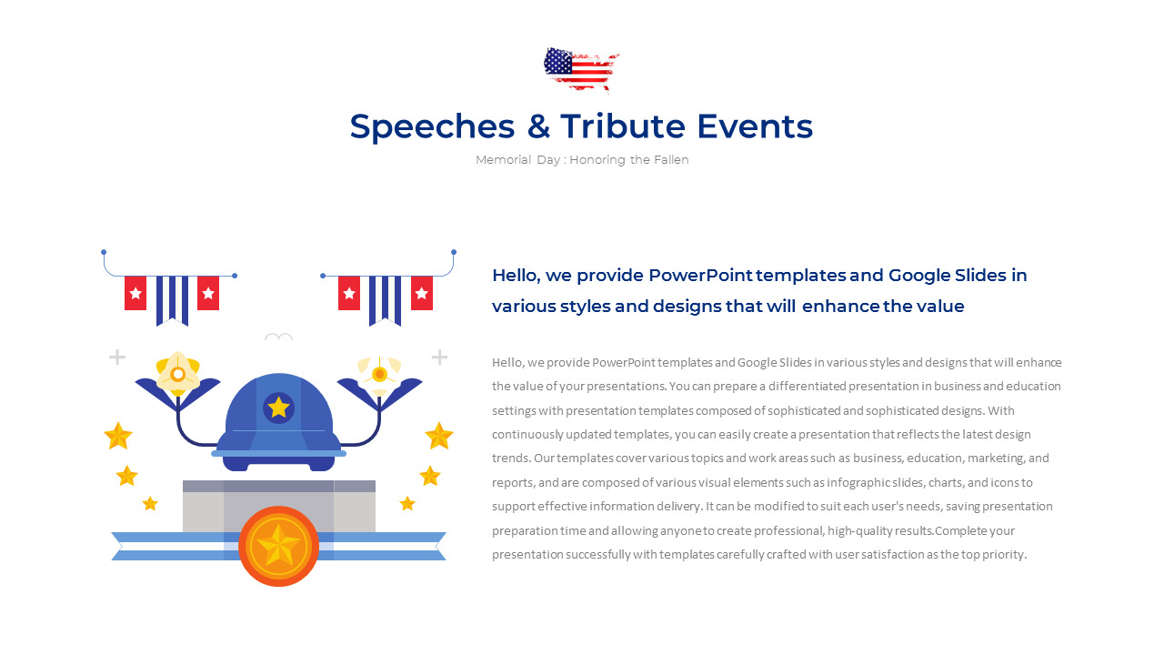 Memorial Day Honoring the Fallen Google Slides Templates for Your Next ...