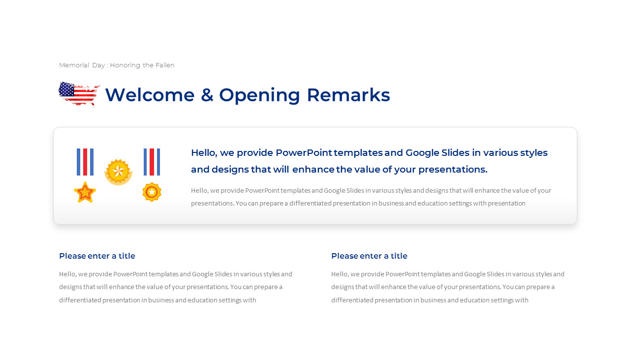 Memorial Day Honoring the Fallen Google Slides Templates for Your Next ...