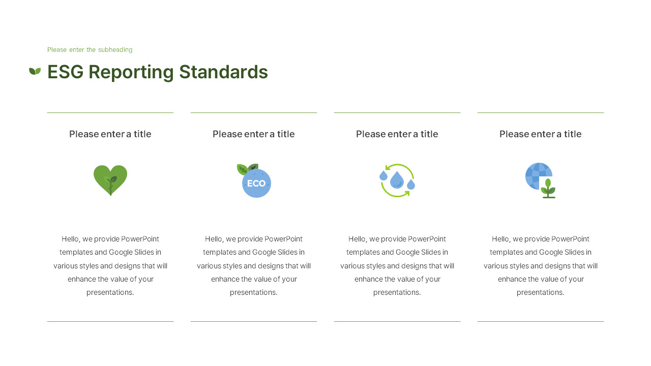 ESG Management Strategy google slides powerpoint
