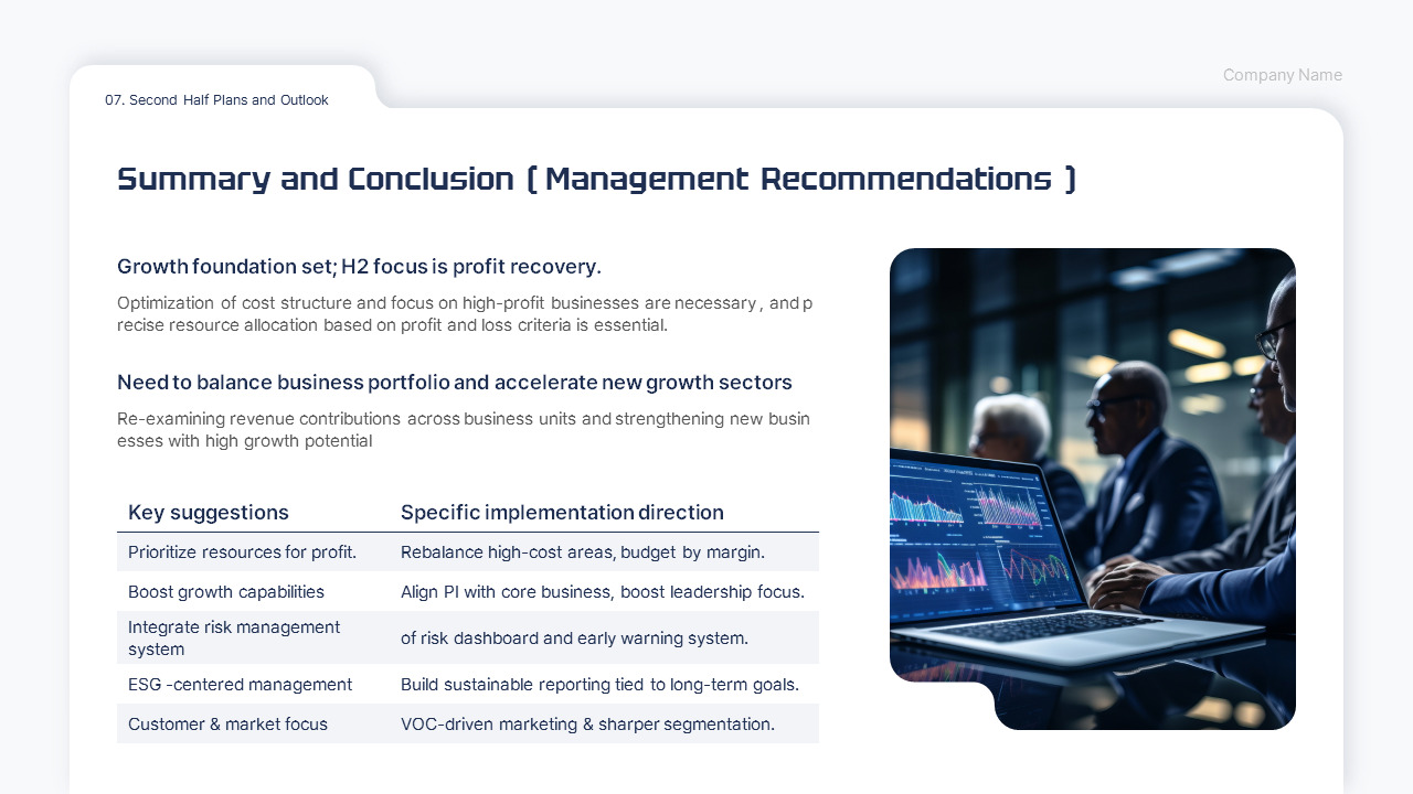 2025 H1 Business Performance Report PPT Templates Design