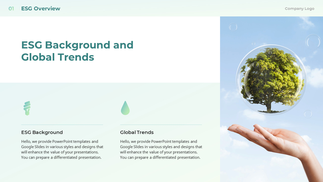 ESG 투자 전략 자료 파워포인트 프레젠테이션 디자인