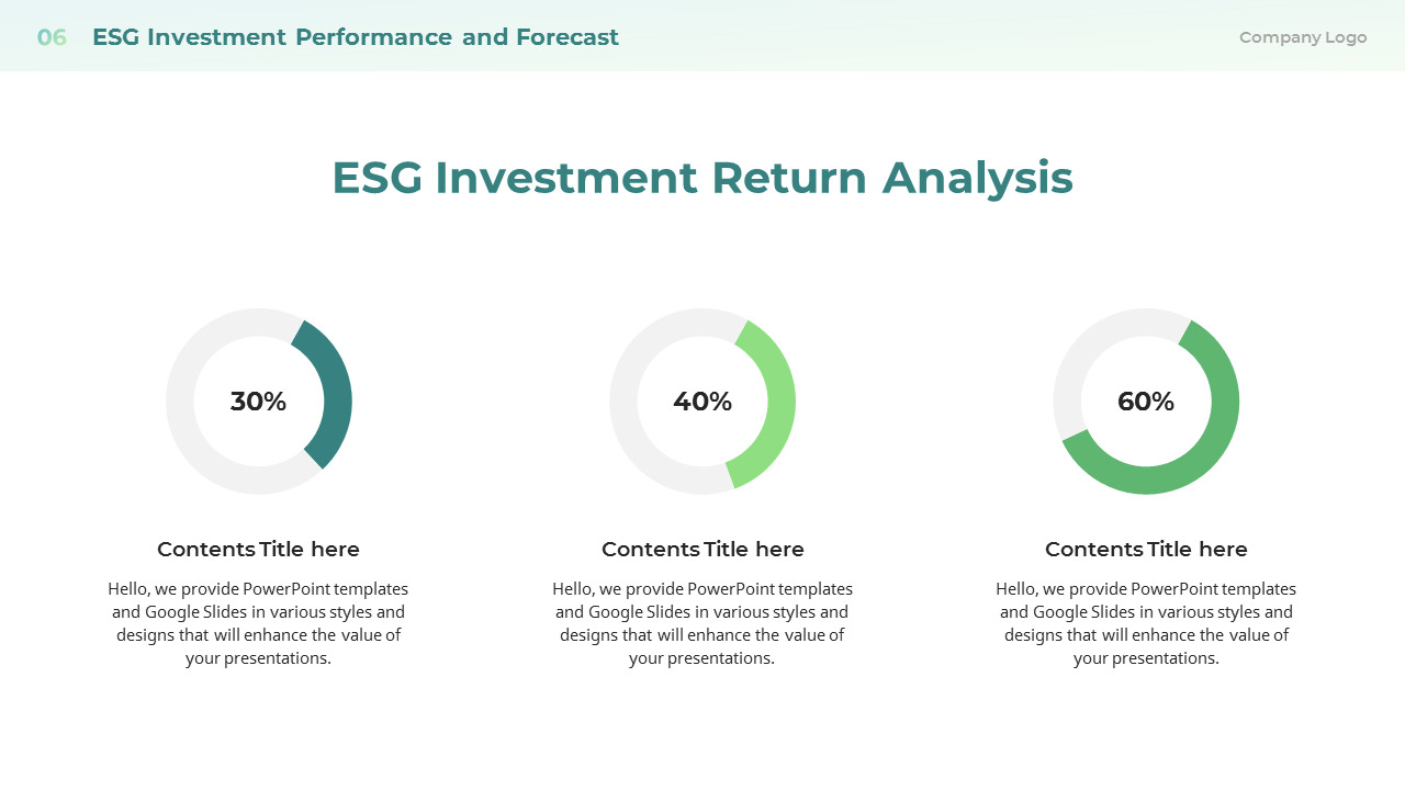 ESG investment Strategy deck PowerPoint Presentation Design