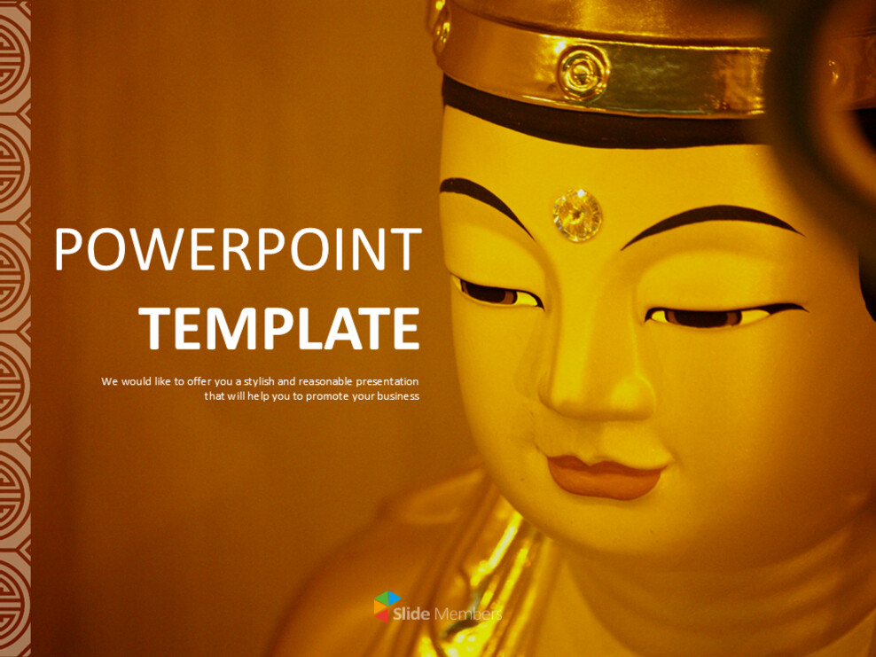 Free Google Slides Template - Statue of the Buddha