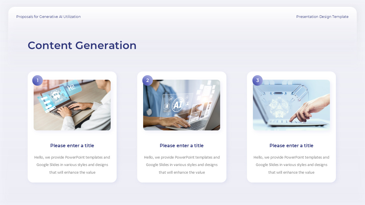 Proposals for Generative AI Utilization business plan ppt template